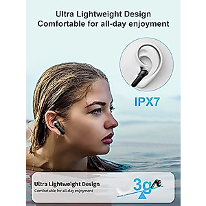 Wireless Earbuds Bluetooth 5.1 Headphones 48Hrs Playtime with LED Digital Display Charging Case, in Ear Earphones Stereo Headset with Mic and Touch Control for iPhone Android SmartPhone Tablet, Black