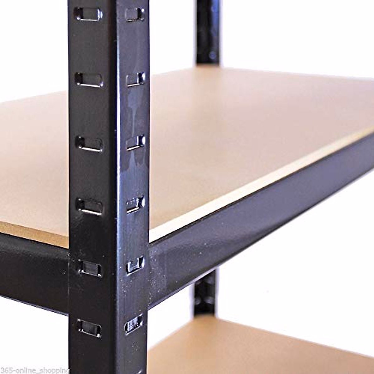 AUTOFU 5-Tier Utility Shelves, Garage Shelving Unit, Metal Storage Shelves, Adjustable Storage Racks, Heavy Duty Shed Shelf, Kitchen Racking - Black, 66" x 30" x 12"