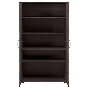 Bush Business Furniture Universal 5 Piece Modular Storage Set with Floor and Wall Cabinets, Storm Gray