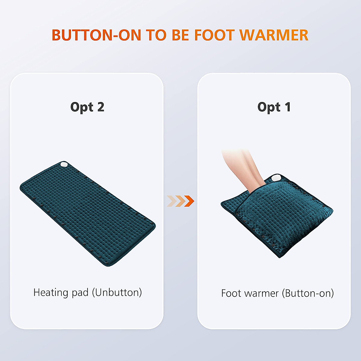 Snailax Heating Pad for Back Pain Relif, FSA HSA Eligible, 6 Temperature Settings & Auto Shut Off,17”x33, Washable Heat Pads for Abdomen,Feet,Back,Cramp, Office,Home(Green)