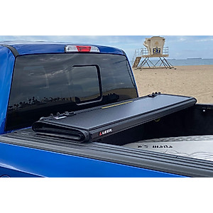 LEER HF650M Quad-Folding Truck Bed Tonneau Cover, Fits Ford F-150 Light Duty, Years 2015-2024, 5'6" Truck Bed, Black