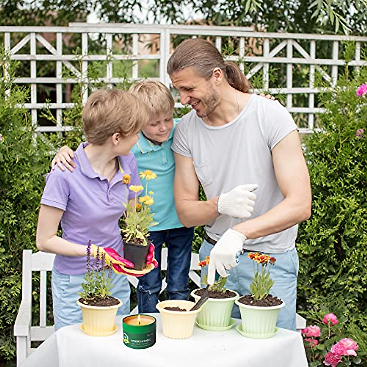 LucaSng Citronella Candles Outdoor Indoor 4.4 OZ 6 Pack 150 Hours Outside for Party Hiking Camping Patio BBQ Deck Lanai Garden Yard Home Balcony