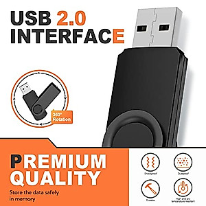 Flash Drive 4GB 5 Pack USB 2.0 Thumb Drives Uflatek Memory Sticks Portable USB Stick Rotate Jump Drive Bulk Drives Multi-Color Pendrive Metal USB Flash Drives with Lanyard