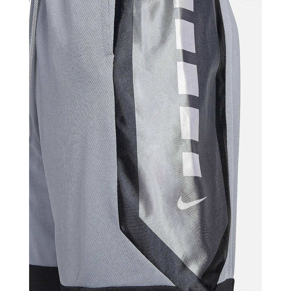Nike Dri-FIT Elite Men's Basketball Shorts (Large, Cool Grey/Black/White/White)