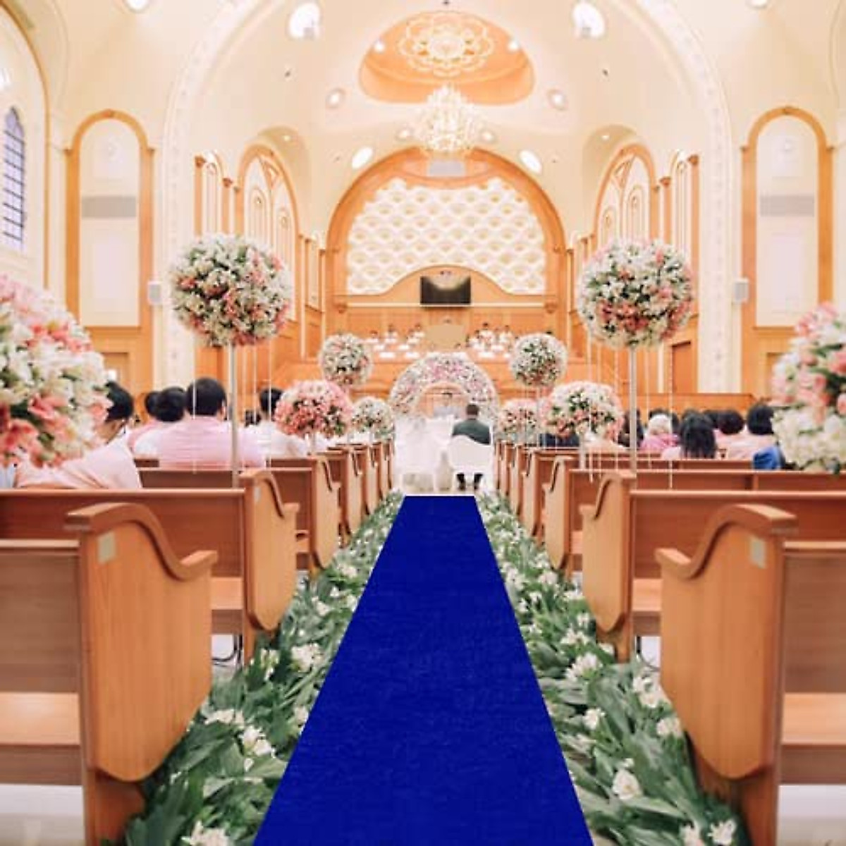 Wedding Decorations Aisle Runner for Wedding Ceremony Royal Blue Velvet Aisle Runner 15FTx2FT Party Runner Aisle Outdoor Aisle Hallway Wedding Runner for Bridal Shower Indoor Church Aisle Carpet
