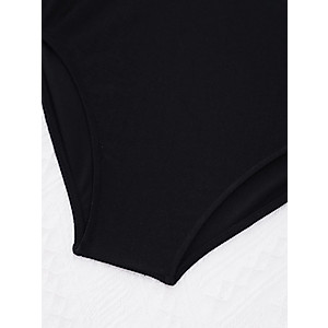 Freebily Sleeveless Gymnastics Leotard for Girls Color Block Ballet Dance Bodysuit Sports Unitard Training Outfit Swimwear Black&White 16 Years