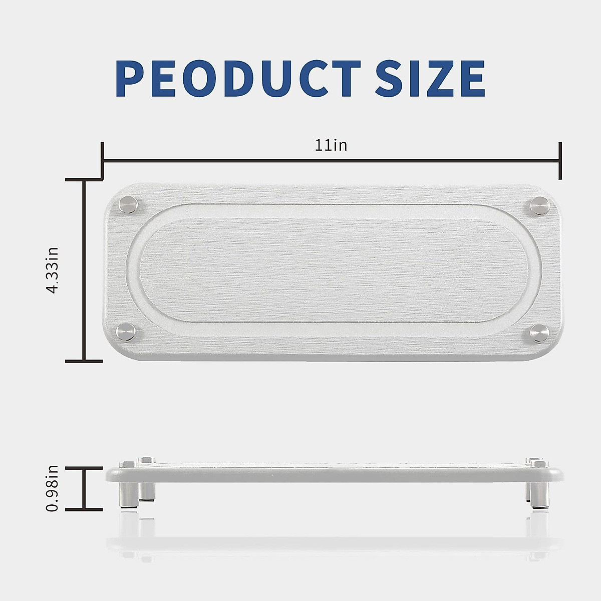 Volious Instant Dry Sink Organizer, Kitchen and Bathroom Fast Drying Stone Sink Tray, Water Absorbing Stone Tray for Sink with Stainless Steel Feet (Grey)