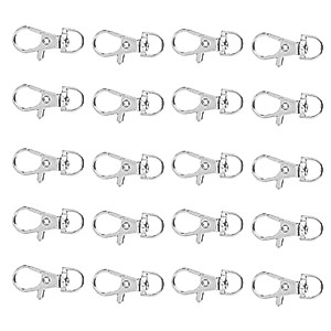 Ipetboom Puppy Cage Birds Cage Metal Hook Clip 40Pcs Trigger Snap Hooks Anti- Escape Pet Bird Cage Door Buckle Lock Claw Trigger Open Birds Cage Accessories Multitool Key