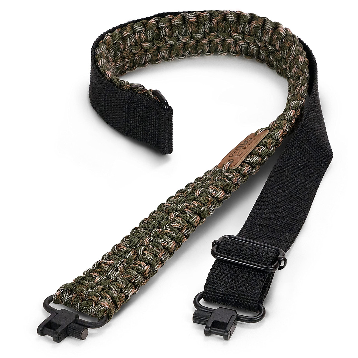 TLO Outdoors Paracord Gun Sling - Tactical 2-Point Rifle Sling, Extra Wide, Adjustable Strap with Swivels for Rifle, Shotgun, and Crossbow for Hunting, Shooting, Gun Safety (550 Rated Nylon)