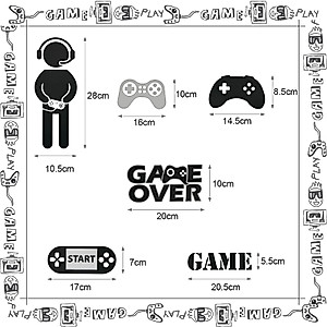 Gamer Room Decor Gaming Wall Decals Sticker Gamer Decals Boys Room Decals Video Game Decor Eat Sleep Game Wall Decal for Gamer Bedroom Playroom Decorations (Classic Style)