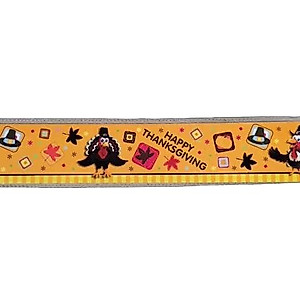 25 Ft Total Fall Bulletin Board Borders Design Maple Leaf Pumpkin and Turkey with hat Trim Board Borders Autumn Decoration Borders for School Classroom Office Party Thanksgiving Decoration, 15 Pcs.