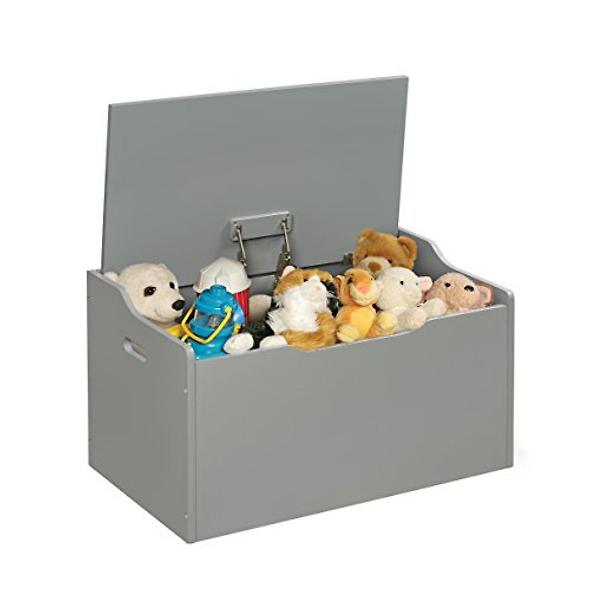 Lift Top Bench Seat Wooden Toy Box with Safety Hinge