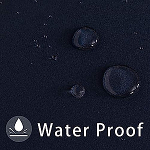 LUSHVIDA Rectangle Outdoor Tablecloth with Umbrella Hole and Zipper, 60x84 Inch Navy, Washable Waterproof Table Cloth Spill Proof Wrinkle Free Table Cover for Patio Spring Summer Picnic BBQS