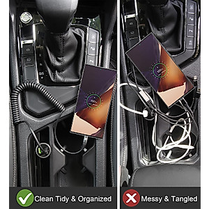 USB C Cable 6ft, 2Pack USB A to USB C 3A Fast Charging, Coiled Type C Charger Cord for Car USB-C Cable Compatible with Samsung Galaxy A10e A20 A50 A51 A71 S20 S10 S9 S8 Plus S10E Note 20 10 9