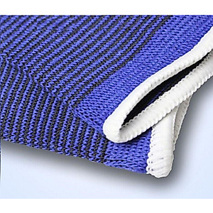 Mcolics 4' Inch Wrist Sweatband in 11 Athletic Polyester Wristbands Armbands (1 Pair) (Blue&White)