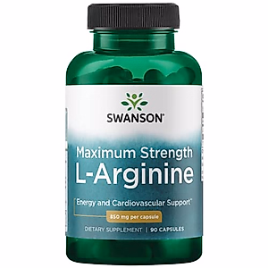 Swanson Amino Acid Super-Strength L-Arginine 850 Milligrams 90 Capsules