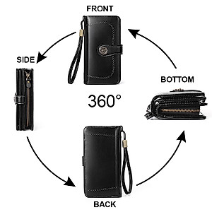 CLUCI Travel Backpack Bundles with Women Wallet