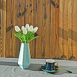 ONLY ART 20pcs Cream Artificial Tulip Flowers with Soft Latex Materials for Mother's Day Home & Kitchen Decoration