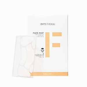 ZitSticka Hydrocolloid Surface Area Pimple Patches for Face - 2 Pack FACE MAP for Large Zit T-Zone Coverage - Absorbs Oil, Unclogs Pores, & Targets Clusters - Zit Patch and Sticker