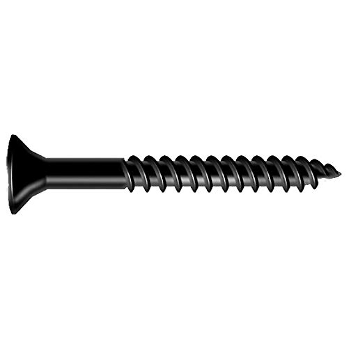 Gatemate R350443#12 x 2" Countersunk Phillips Square Drive Wood Screws with Black Finish - 18 per Package