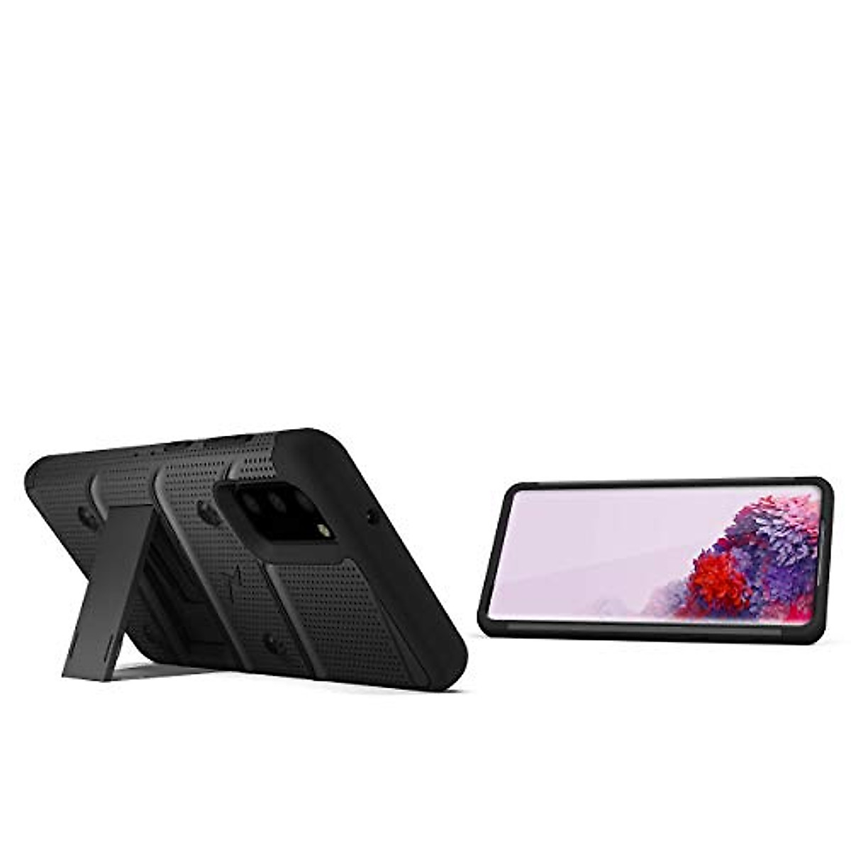 Zizo Bolt Series for Galaxy S20 Case with Kickstand Holster Lanyard - Black