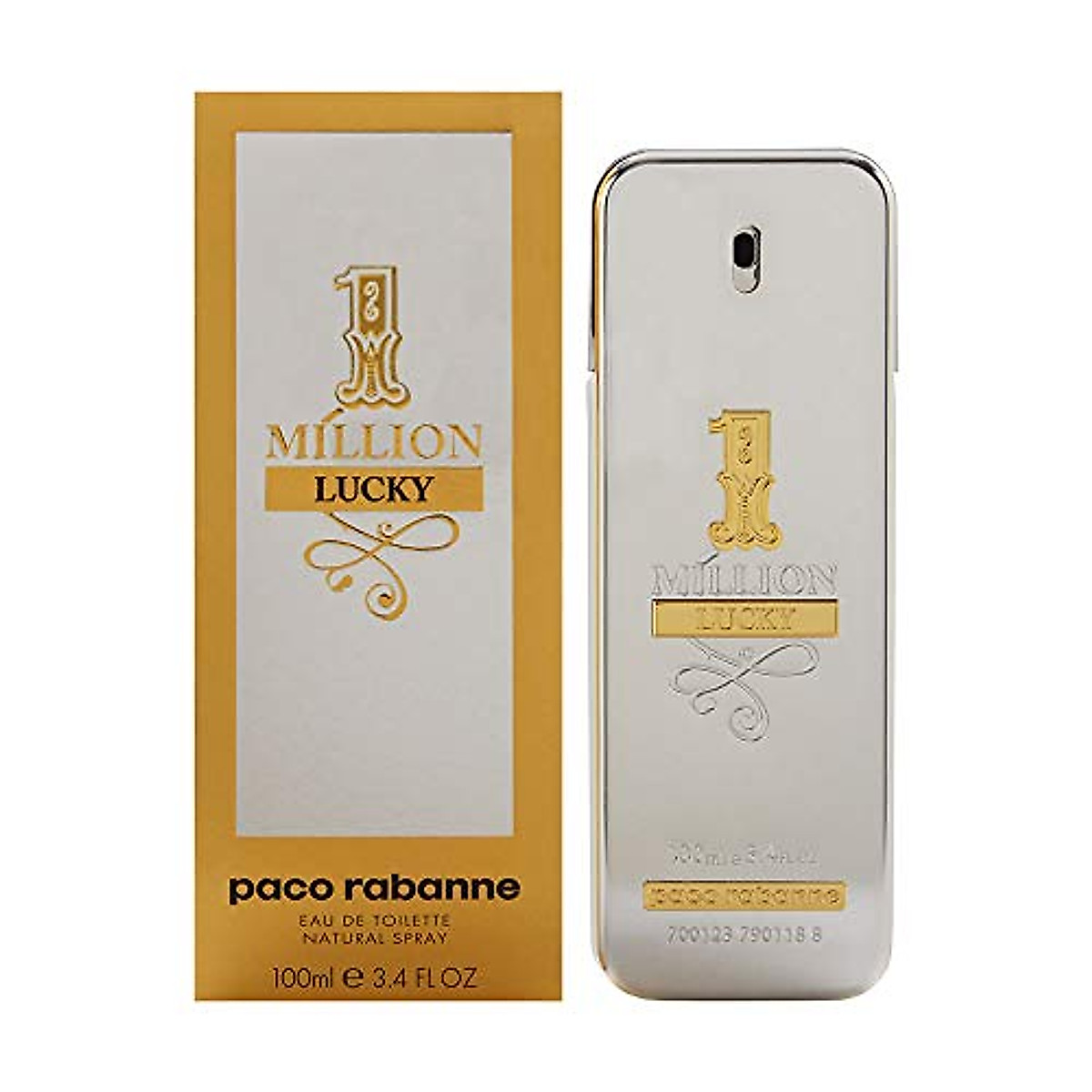 Paco Rabanne 1 Million Lucky Fragrance For Men - Earthy And Woody - Contains Notes Of Hazelnut, Greenplum And Cedar - Captivating And Addictive Warm Woods Scent - Edt Spray - 3.4 Oz