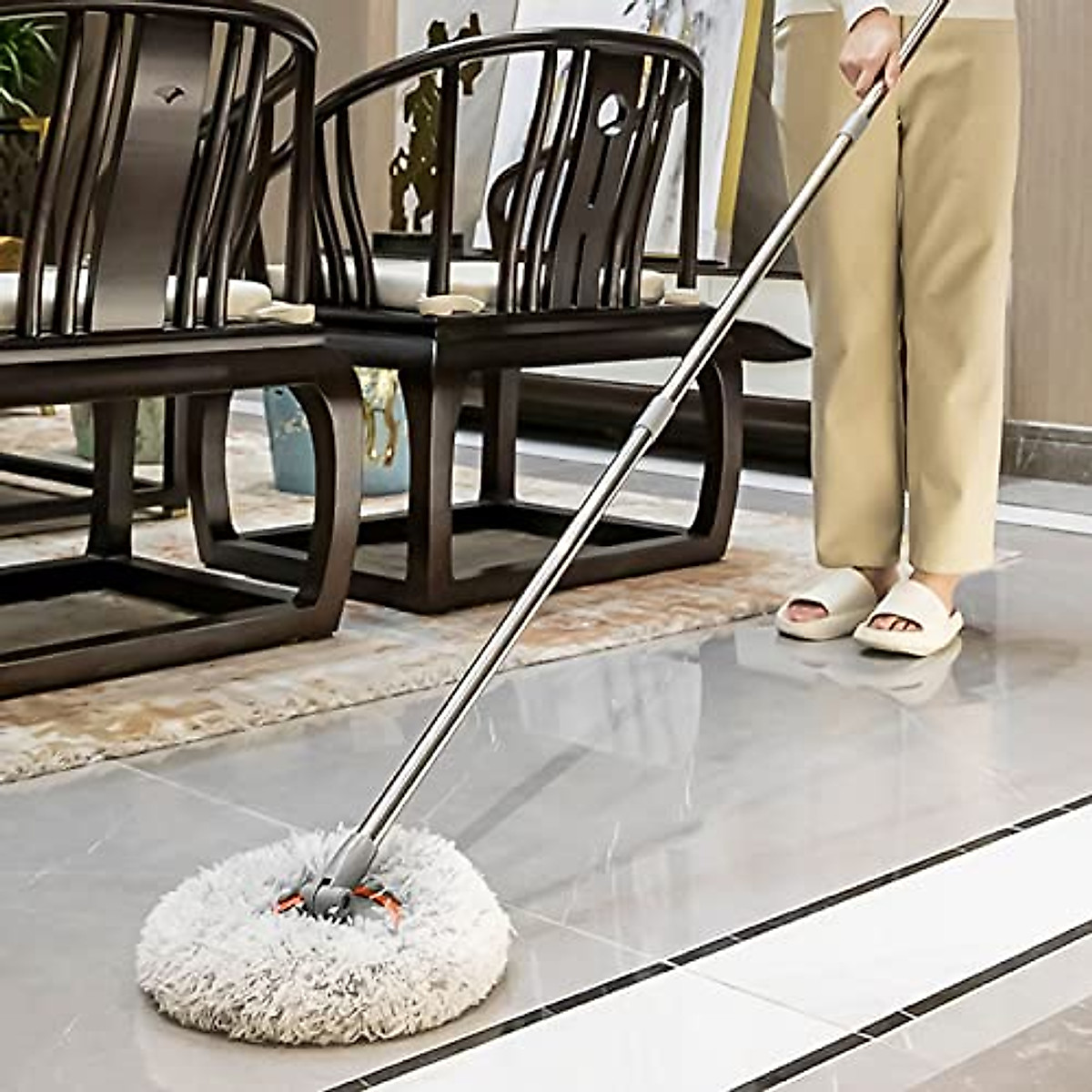 Mops for Floor Cleaning, Cleaning Mop 360 Degree Rotatable Adjustable Microfiber Extendable Wall Cleaning Mop with Long Handle Wall Mop Cleaner for Floor Ceiling Window Wall