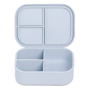 AirTaxiing Silicone Bento Box Lunch Box Microwave Freezer and Dishwasher Safe Food Container with Compartments BPA-Free Leak-Proof Drop-Proof Bento Box (Pink)