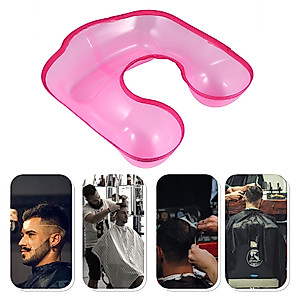 HEALLILY Hair Salon Neck Tray, Pink, Plastic, Compact, Adjustable, Hair Styling, Coloring Tool, Salon, Barbershop, Home Use