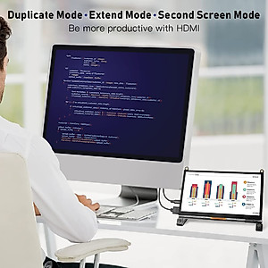 EVICIV Touch Screen 7" for Raspberry Pi, 1024X600 IPS Display Portable Monitor Dual-Speaker USB HDMI Computer Monitor Compatible with Raspb Pi 5/4/3/Zero/Windows/Drive-Free