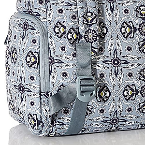 Vera Bradley Women's Cotton Utility Backpack, Plaza Tile - Recycled Cotton, One Size