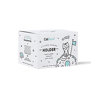 CatGuru Premium Cat Litter Scoop Holder, Scooper Caddy, Scoop Stand Pairs with Any Cat Litter Box and Fits Most Cat Litter Scoops (White)