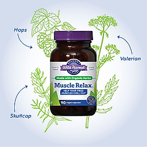 Oregon's Wild Harvest Muscle Relax Organic Herbal Supplement 90 Vegan Capsules