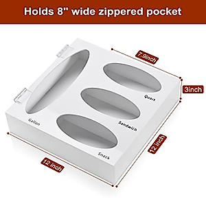 Ziplock Bag Storage Organizer for Kitchen Drawer, Acrylic Baggie Organizer, Zip Lock Bag Dispenser Holder for Gallon, Quart, Sandwich and Snack, Compatible with Ziploc, Solimo, Glad, Hefty,Great Value
