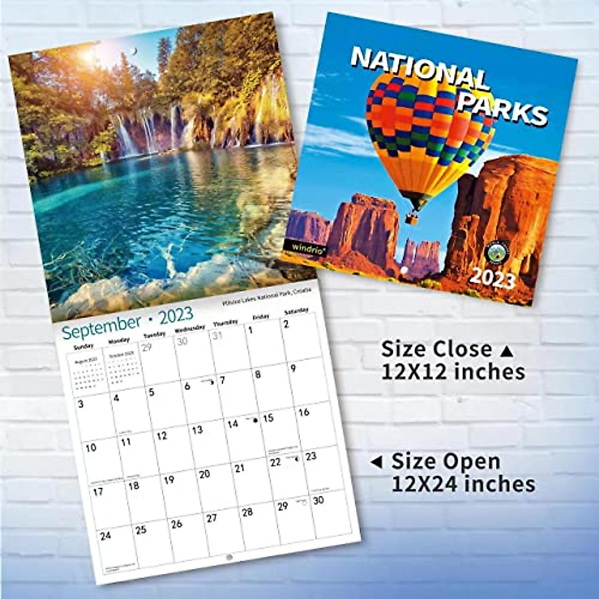 2023 Wall Calendar ,14 Monthly Wall Calendar NATIONAL PARKS Nov. 2022 - Dec. 2023, 12" x 24" Opened,Full Page Months Thick & Sturdy Paper for Gift Calendar Organizing & Planning