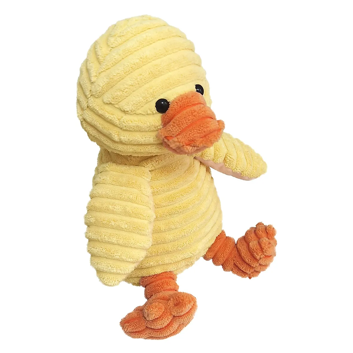 Doindute Corduroy Duck Plush Stuffed Animal, Cute Furry Yellow Duck Toy, Soft Cuddly Plushie Hugger Toy for Boys Girls, Gifts for Kids or Girlfriend, 9 Inches