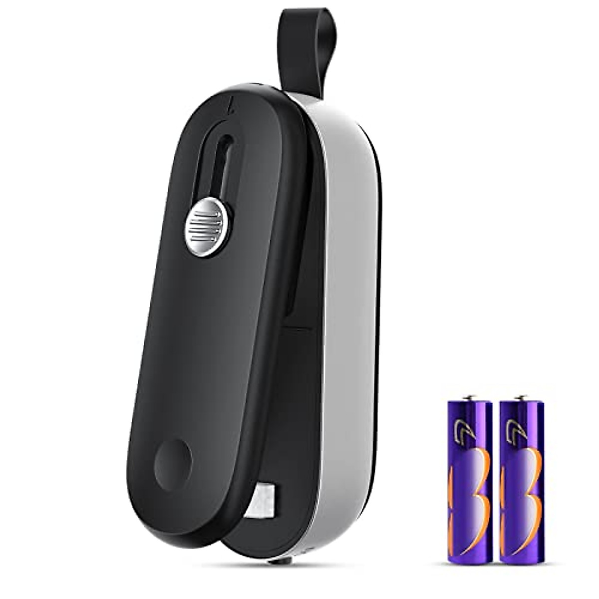 FEPPO Mini Bag Sealer, 2 in 1 Bag Sealer Heat Seal with Cutter, Portable Vacuum Sealer Handheld Bag Resealer Machine with Lanyard for Plastic Bags Food Snack Storage (Batteries Included)