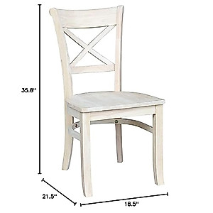 International Concepts Charlotte X-Back Chairs, Brown