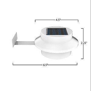 Everyday Home 80-109 Solar Outdoor Mounting Weather Resistant LED Illumination for Entrance, Walkway and Security Light, (Set of 2)