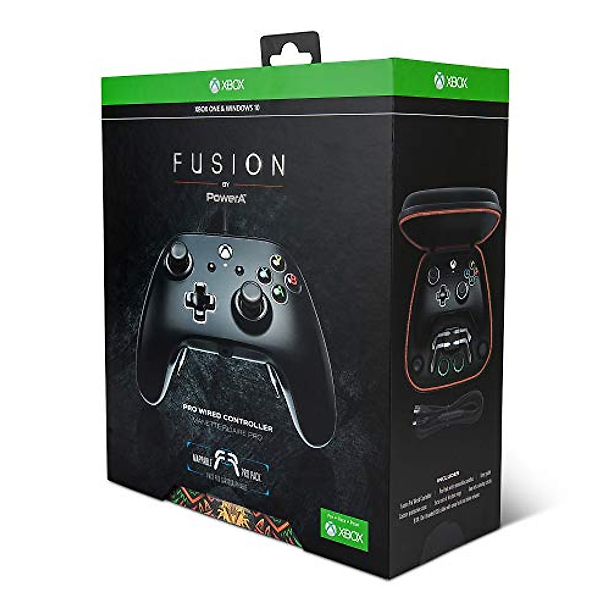 PowerA FUSION Pro Wired Controller for Xbox One - Black, Gamepad, Wired Video Game Controller, Gaming Controller, Xbox One, Works with Xbox Series X|S
