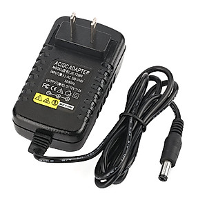 AC Adapter, YIFENG 12V / 2A AC DC Switching Power Supply Adapter(Input 100-240V, Output 12V 2A) with DC Connector Gift