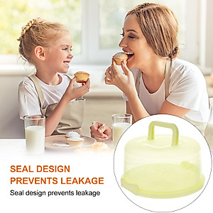 Locking Dessert Carrier Cake Storage Carrier Cake Carrier Clear Plastic Cake Container Cake Box Serving Tray with Handle and Dome Lids Green Locking Dessert Carrier Pie Carrier