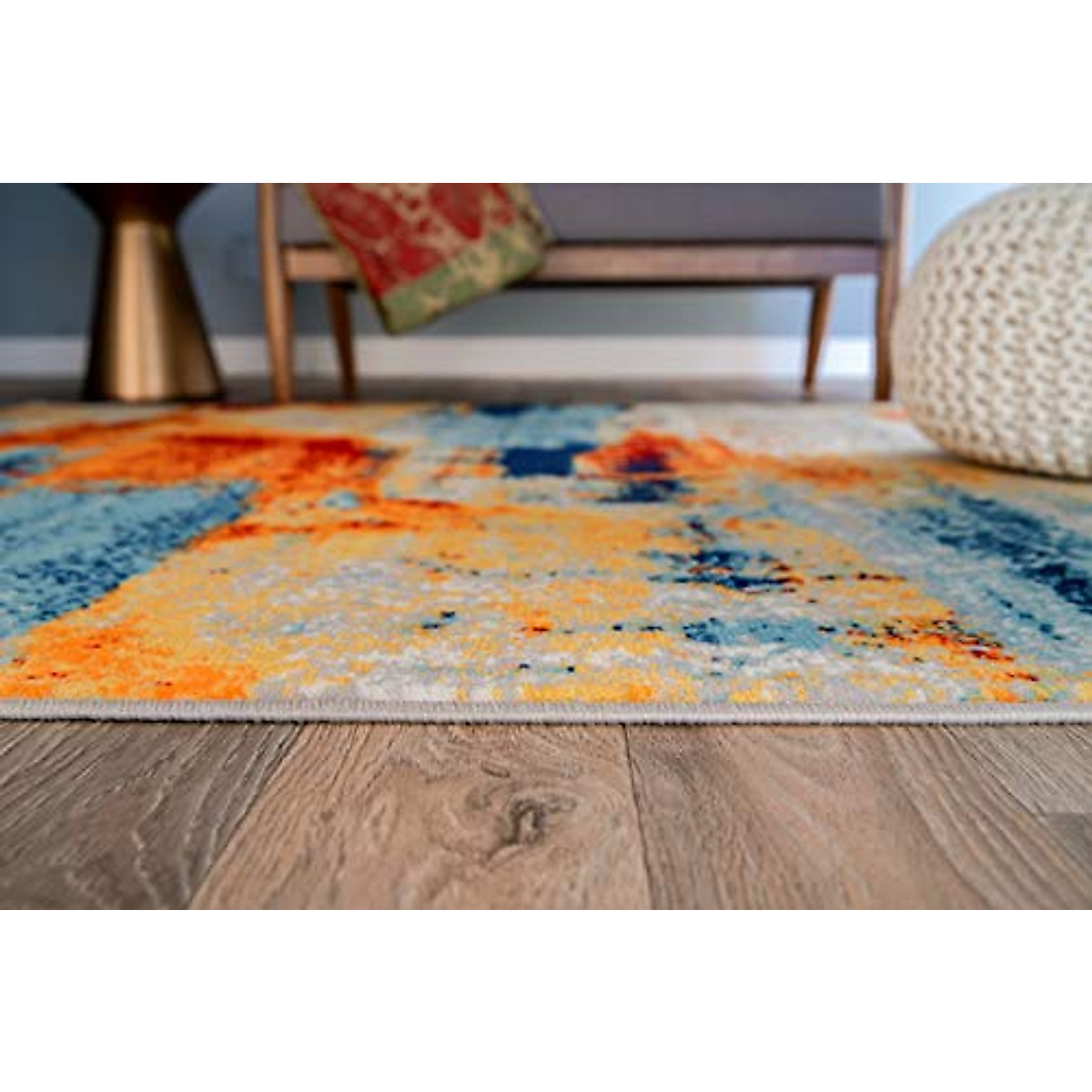 Rugshop Sky Collection Novel Abstract Area Rug 5' x 7' Multi