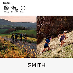 SMITH Ruckus Sunglasses – Shield Lens Performance Sports Sunglasses for Running, Biking, MTB & More – For Men & Women – Matte White + Red ChromaPop Mirror Lens