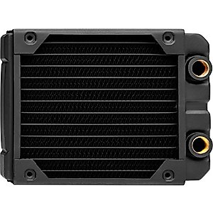 Corsair Hydro X Series, XR5 120mm Water Cooling Radiator (Single 120mm Fan Mount, Easy Installation, Premium Copper Construction, Polyurethane Coating, Integrated Fan Screw Guides) Black