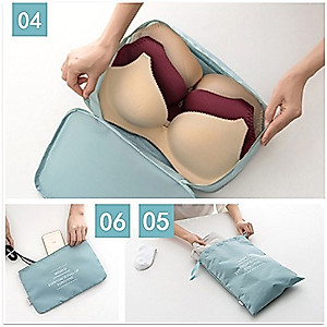 OEE 6 pcs Luggage Packing Organizers Packing Cubes Set for Travel