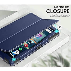 MoKo Case Fits All-New Amazon Kindle Fire HD 8 & 8 Plus Tablet (12th Generation/10th Generation, 2024/2022/2020 Release) 8",Slim Folding Stand Cover with Auto Wake/Sleep, Indigo