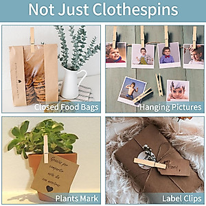 74 Pack Clothes Pins Wooden, 2.85 Inch Clothes Pins, Multi-Purpose Clothespins for Hanging Clothes, Art, Crafts, Photo Displays, Decorations
