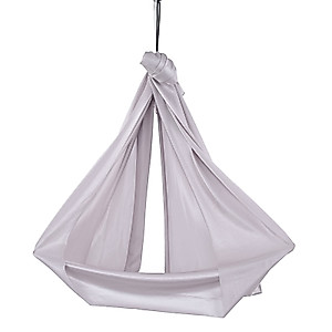 FTVOGUE Aerial Yoga Hammock 39.4 x 110.2inch Breathable Relieve Pain Children's Elastic Hammock for Yoga Children Use Yoga Inversion Exercises(Grey)