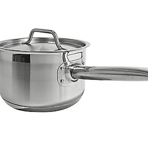 TrueCraftware- 4-1/2 Quart Stainless Steel SaucePan with Lid - Multipurpose Sauce Pan Cookware Set Use for Home Kitchen or Restaurant Cooking Sauce Pan Oven Safe Pot and Pan Induction Ready & NSF